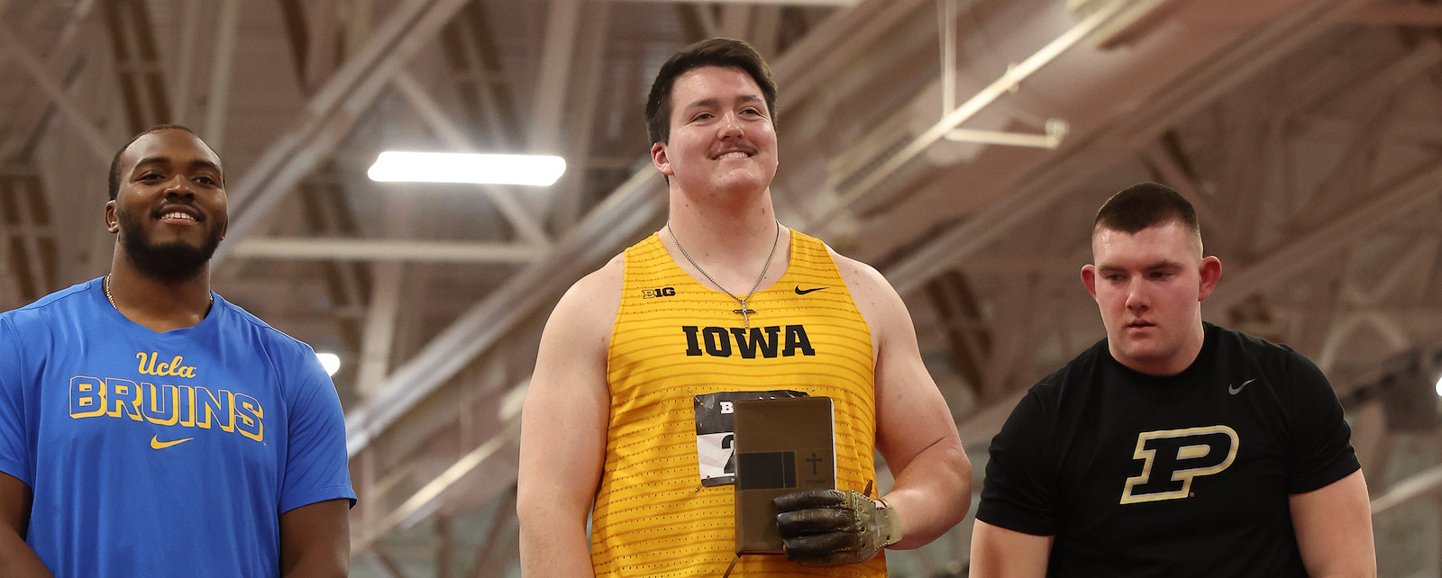 Johnson Wins B1G Title with Collegiate Record Throw - Iowa Hawkeyes ...