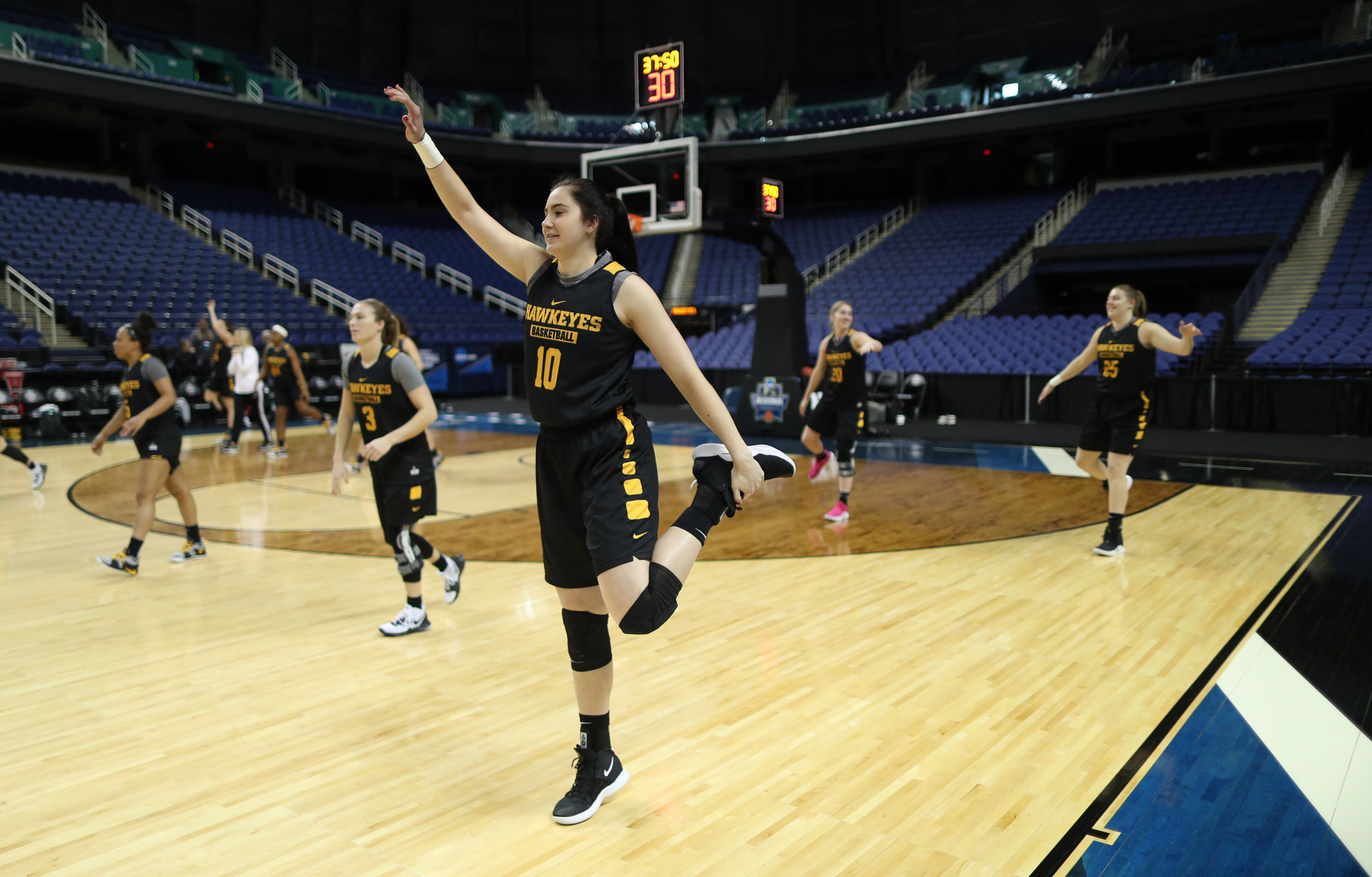 WBB: ELITE 8 MEDIA AND PRACTICE - Iowa Hawkeyes Athletics - Official ...