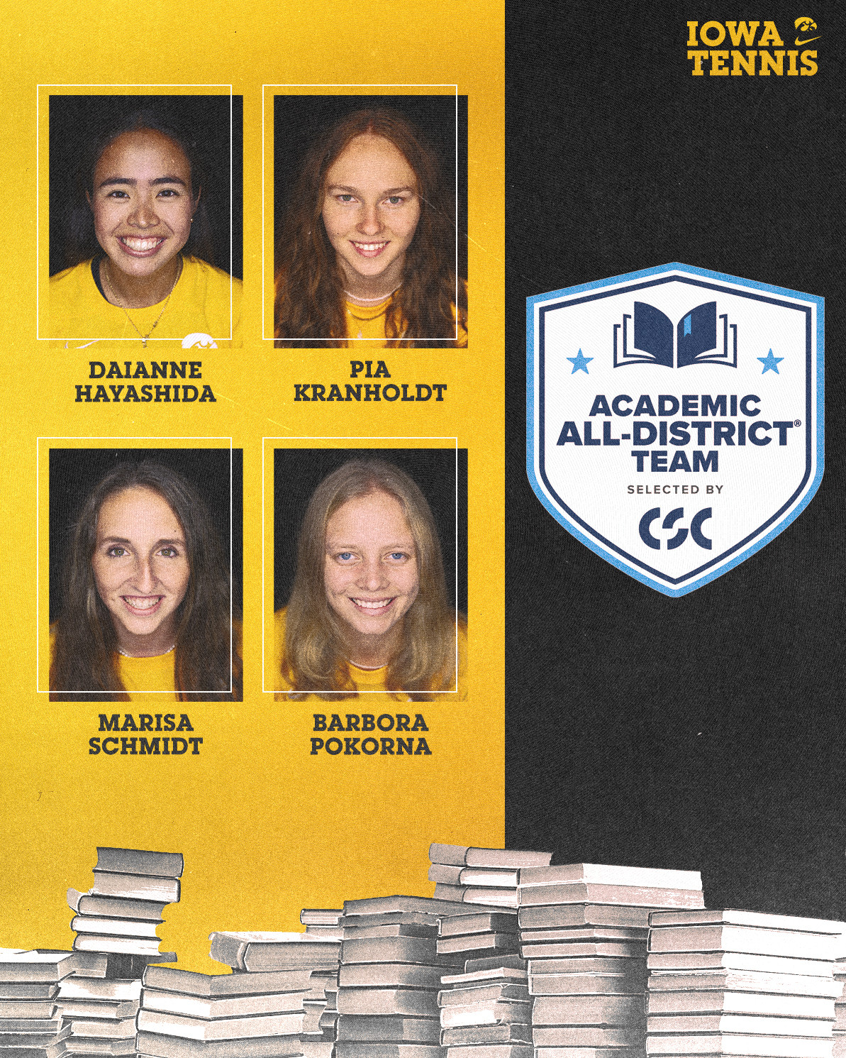4 Hawkeyes Named CSC Academic All-District - Iowa Hawkeyes Athletics ...